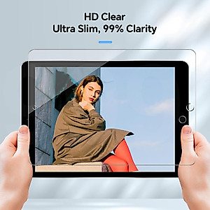 for iPad Air 2 Screen Protector【2 Pack】iPad 6th/5th Generation Screen Protector(2018/2017 Model) iPad 9.7 inch Screen Protector Tempered Glass, iPad Air 1/ iPad Pro 9.7 Inch. Ultra HD，Alignment Frame