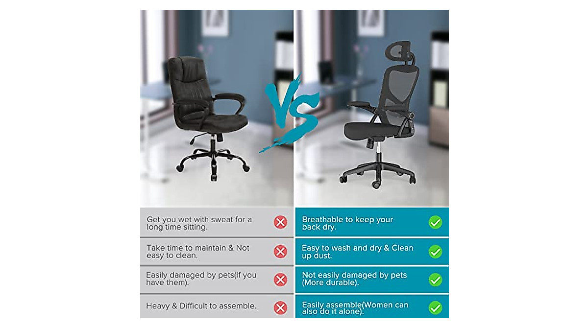 Lefuneo Ergonomic Mesh Office Chair - Adjustable & Breathable