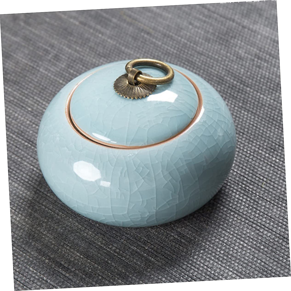 EXQUIMEUBLE Ceramic Tea Vintage Tea Kettle Metal Container Ceramic Canisters with Lids Tea Bag Holder Tea Storage Holder Porcelain Loose Tea Jar Tea Holder with Lid Candy Jar Pu'er China