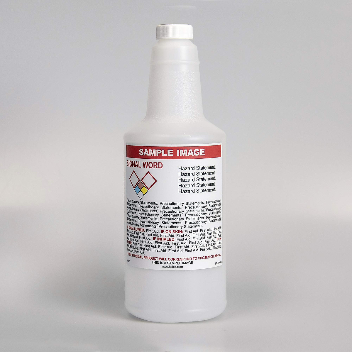 HCL Pre-Labeled GHS Spray Bottles - Ethanol 70% - 32 oz (Supplied Empty)