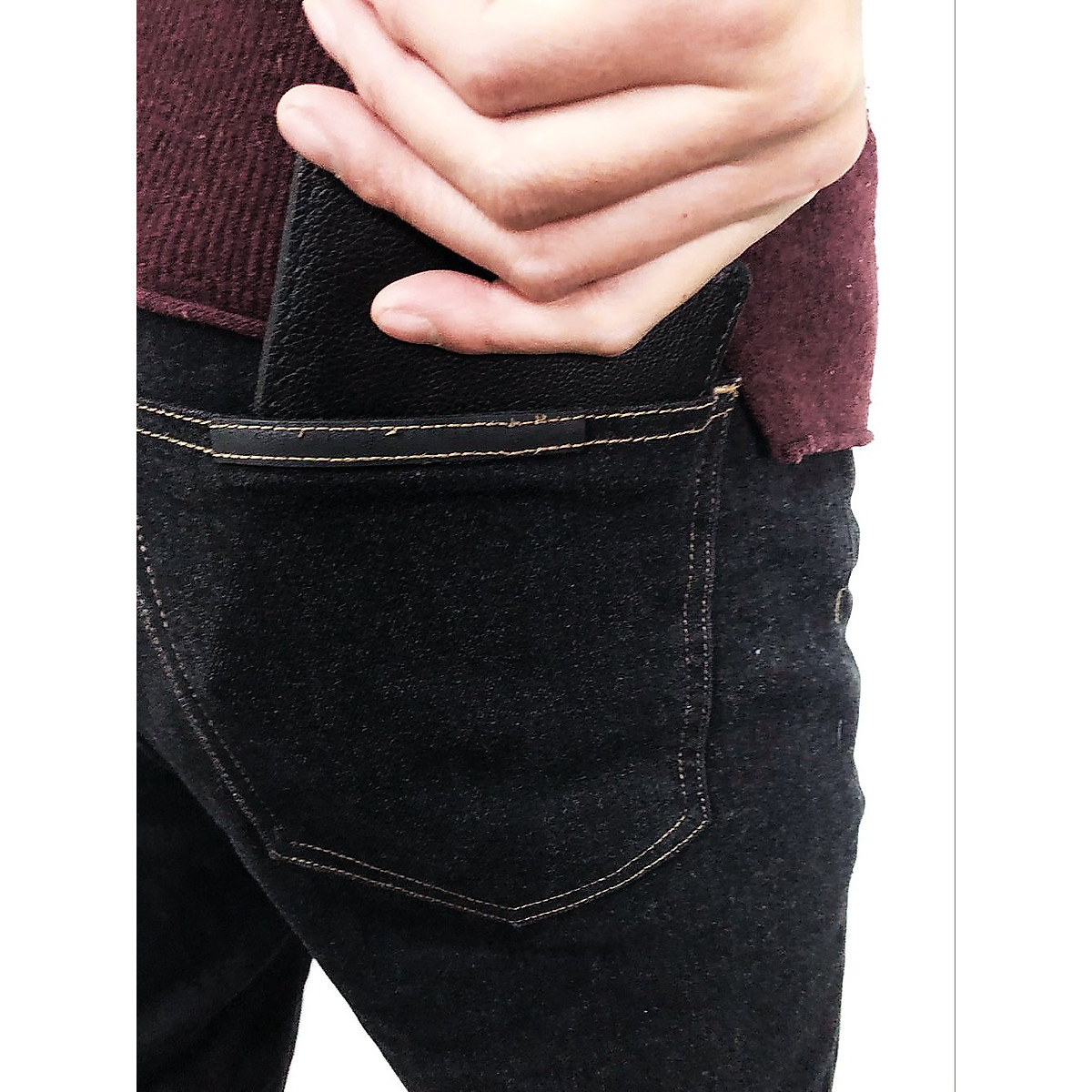 AI-DEE RFID Blocking Wallet - 6 Pages Leather Business Credit Card Holder Case/12 Credit Card Holder Slots Wallet Insert Card Sleeves - Black