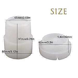 Double Layer Resin Ashtray Mold Kit - Unityown Car Ashtray with Lid Smell Proof - DIY Crystal Silicone Molds for Epoxy Resin Tray Making Tools - Holiday Gift for Father or Boyfriend