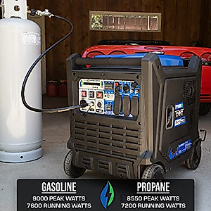 DuroMax XP9000iH 9000-Watt 459cc Dual Fuel Digital Inverter Hybrid Portable Generator, Blue