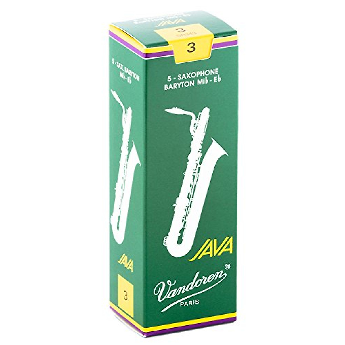 Vandoren SR343 Bari Sax JAVA Reeds Strength 3; Box of 5