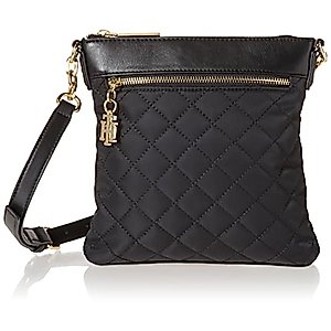 Tommy Hilfiger womens Charming Crossbody Bag, Black, One Size US