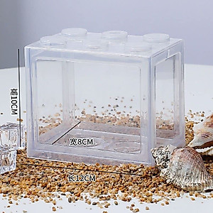 AWXZOM 2pack Small Betta Fish Tank,Small Fish Tank Plastic Fish Bowl Small Goldfish Bowl Small Aquarium beta Fish Tank with Cover (2pack-Small-Clear)