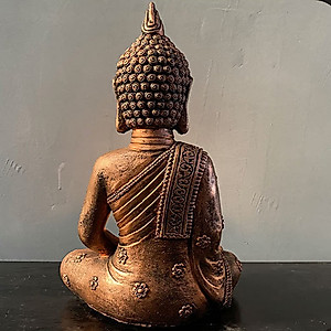 Fenteer Buddha Statue Home Decor Resin Tealight Holder Buddha Figures Room Decor Buddha Candle Holder Garden Sculpture - B