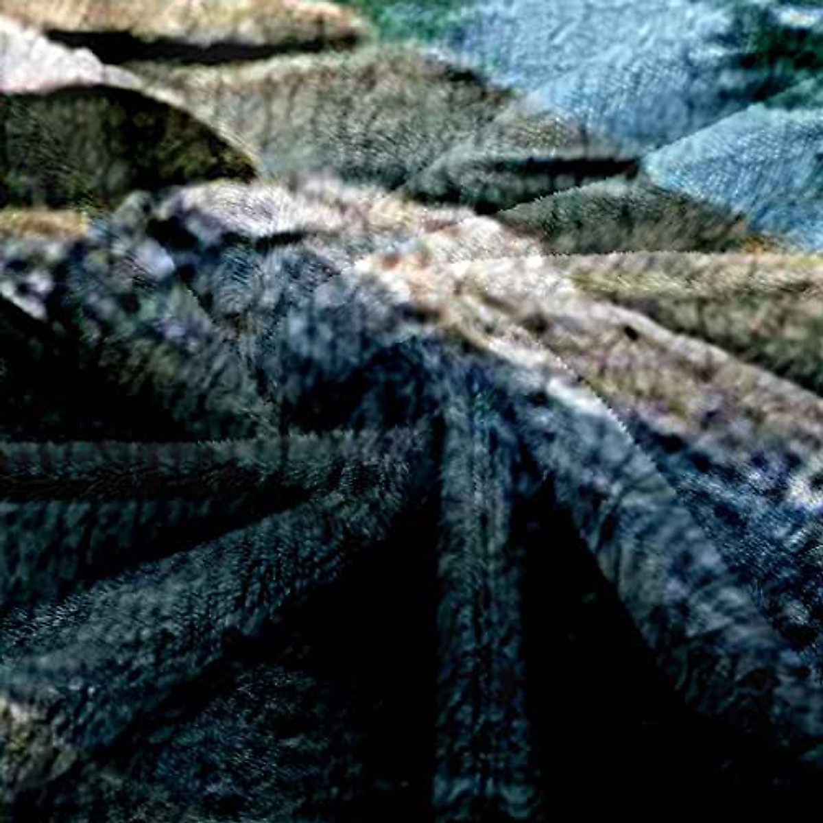 NARBOR Soft Fleece Throw Blanket - Fluffy Microfiber Solid Blankets for Bed and Couch Double/Single Size - 59X79Inch Wooden Bridge Lake View Printed Flannel Blanket for Bed, Couch and Sofa