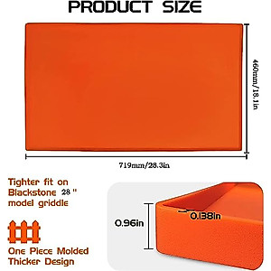 Silicone Protective Cover for 28" Blackstone Griddle,Heavy Duty Food Grade Silicone Grill Mat, Protect Griddle from Rodents, Insects, Debris, and Rust,All Season Cooking Protective Cover