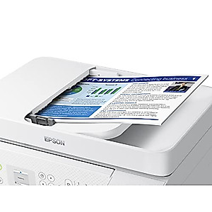 Epson EcoTank ET-4800 Wireless All-in-One Supertank Color Inkjet Printer Office, White - Print Copy Scan Fax - 10.0 ppm, 5760 x 1440 dpi, 8.5" x 14", Voice Activated, 30-Sheet ADF, Ethernet, DAODYANG