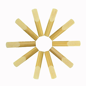 ACCOCO 10pcs Clarinet Traditional Reeds, Bb Strength 2.5, With Storage Box