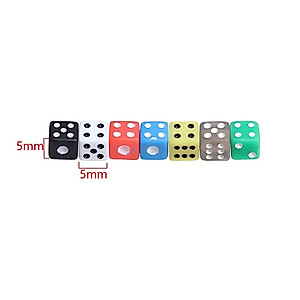 U-M 50PCS/Bag 6 Sided Dices Table Games Dice 5MM Acrylic Round Corner Board Game Dice Party Game Dices Portable Cubes Digital Dices Attractive Processed