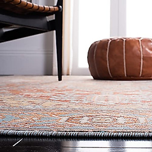 Safavieh Aria Collection Accent Rug - 2' x 4', Rust & Taupe, Oriental Medallion Distressed Design, Non-Shedding & Easy Care, Ideal for High Traffic Areas in Entryway, Living Room, Bedroom (ARA580P)