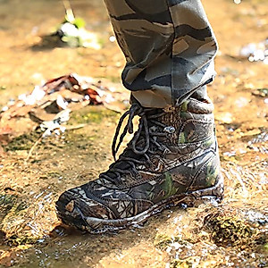 HANAGAL Hunting Boots Lightweight EVA Midsole Waterproof Mens Work Boots Anti-wicking Military Tactical Army Combat Hiking Boots for Men Size 10.5