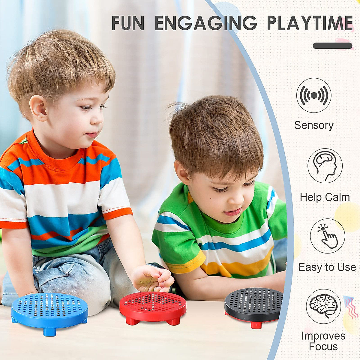 Epakh 3 Pack Magnetic Drawing Board for Kids Magnet Toys for Toddlers Airplane Travel Road Trip Car Trip Essentials for Kids Gift Drawing Stylus Erasable Reusable Magnetic Dot Board