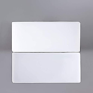 KES Rectangle Vessel Sink 16"X12" White Bathroom Sink Above Counter Porcelain Ceramic Small Sink Bowl, BVS110S40