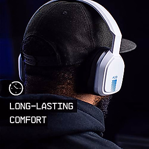 ASTRO Gaming A10 Wired Gaming Headset, Lightweight and Damage Resistant, ASTRO Audio, 3.5 mm Audio Jack, for Xbox Series X|S, Xbox One, PS5, PS4, Nintendo Switch, PC, Mac- White/Blue