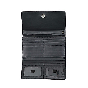 Lady Conceal Women's RFID Blocking Tri-fold Clutch Wallet for Ladies (Mahogany)