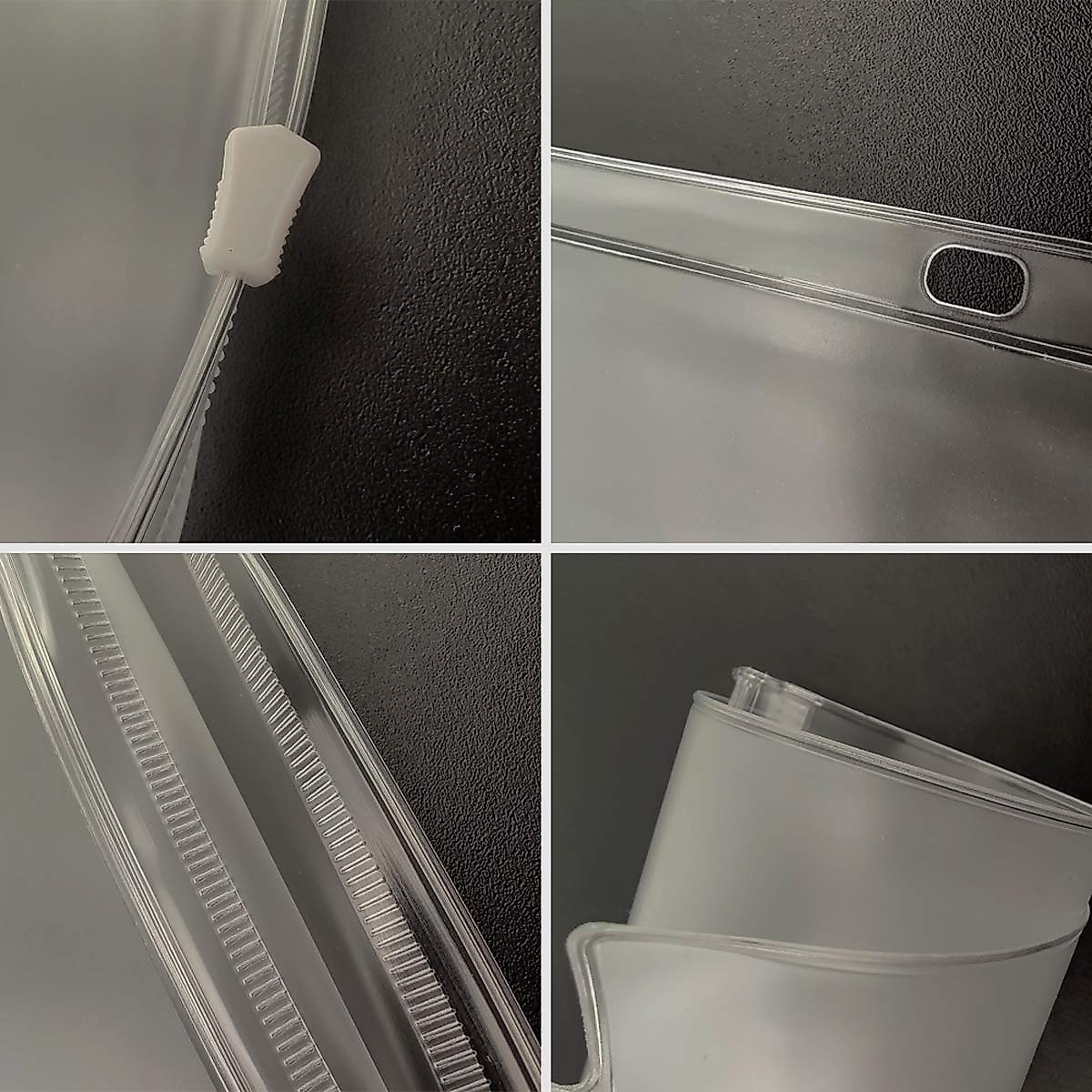 YoeeJob 3 Holes Clear PVC Zipper Binder Pocket Insert Pages Letter Size, 8 1/2" x 11 Loose Leaf Binder Filing Storage Bags 8 Packs