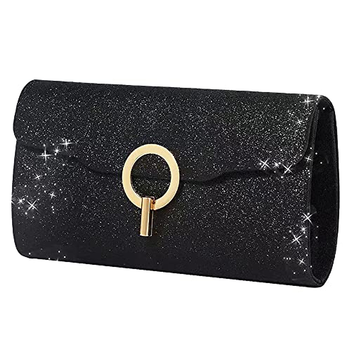 Nhicdns Clutch Purses for Women Evening Bags Envelope Clutch Handbags Wedding Party Prom Purse Black