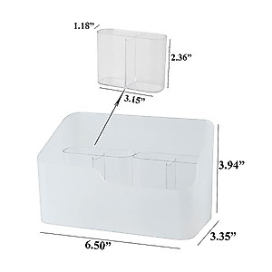 UNIKON Eunion Makeup Organizer, Clear Small Countertop Makeup Caddy Storage Organization Bins Cosmetics Holder for Cabinet