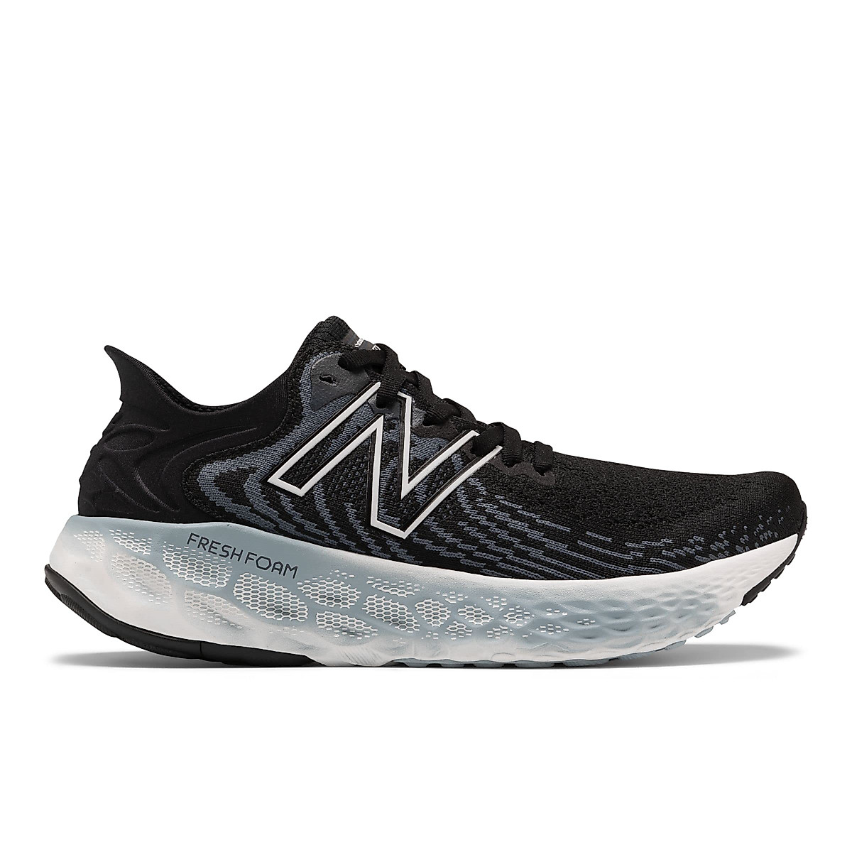 New Balance womens Fresh Foam 1080 V11 Running Shoe, Black/Thunder, 7.5 US