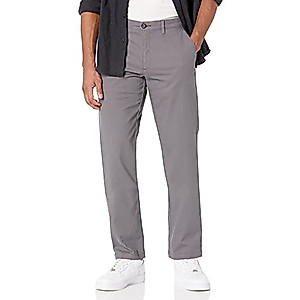 Amazon Essentials Men's Straight-Fit Casual Stretch Chino Pant, Dark Grey, 35W x 32L