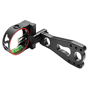 Octane Stryker Lightweight Compact Accurate Ultra-Bright 5-Pin Bow Sight with Hi-Vis Level for Archery, Hunting, Shooting