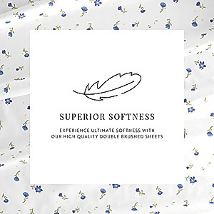 Linen Market 4 Piece Full Size Sheet Sets (Light Blue Floral) - Sleep Better Than Ever with These Ultra-Soft & Cooling Bed Sheets for Your Full Size Bed - Deep Pocket Fits 16" Mattress