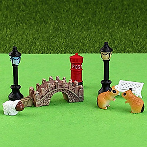 BESTOMZ Miniature Garden Ornaments, 58 Pieces Ornament Kits Set for DIY Fairy Garden Dollhouse Decor