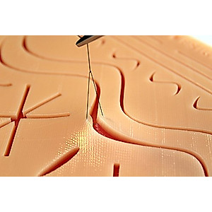 Extra Large UltraPad 3-Layer Suture Pad (8x8") w/ 28 Precut Wounds - Largest Suturing Practice Pad in The World - Handmade in Brooklyn, USA