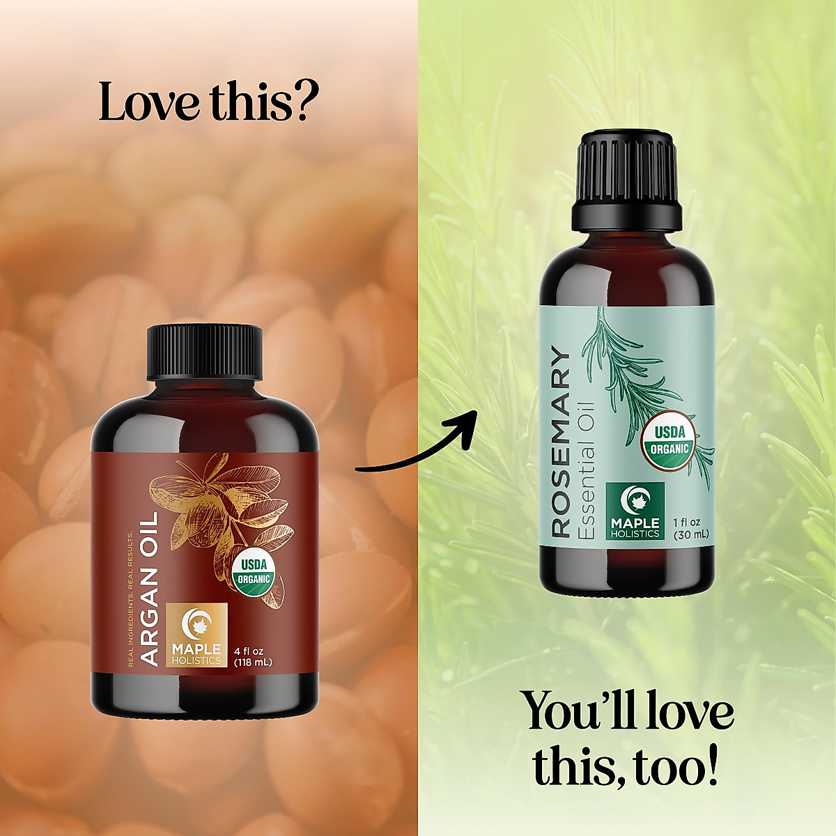 Certified Organic Argan Oil of Morocco - Organic Argan Oil for Hair Skin and Nails Cold Pressed and Unrefined - Organic Argan Oil for Face and Body Care and Organic Hair Oil for Dry Damaged Hair