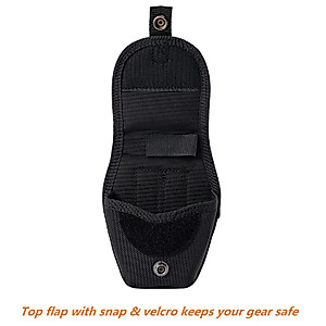 TACNEX Handcuff Case w/Belt MOLLE Strap Clip Cuff Pouch fits Standard Chained/Hinged Handcuffs Nylon Holster Holder Police Law Enforcement Security Corrections Officer Top Flap w/Snap