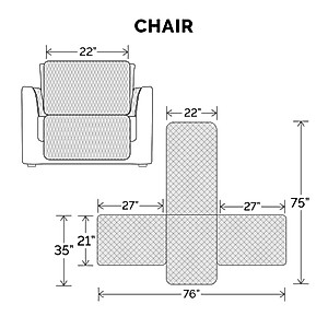 Furhaven Water-Resistant & Reversible Chair Cover Protector for Dogs, Cats, & Children - Quilted Polka Paw Living Room Furniture Cover - Biscuit, Chair