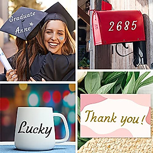 Alphabet Letter Stickers, 40 Sheets 2880PCS Alphabet and Number Stickers Self Adhesive Vinyl Letter Number Stickers Decoration for Mailbox Wall Door Crafts Address Number (Black, White, Gold, Silver)