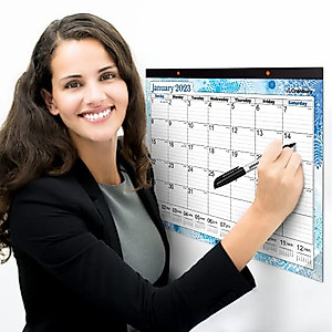 CRANBURY Large Deskpad Calendar 2023 - (Seasons) 17x22", Big 2023 Calendar 22x17, Large Desk Calendar or Wall Calendar, Colorful Monthly Designs, Includes Stickers