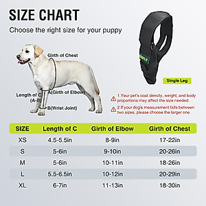 KISFLY Dog Elbow Brace for Canine Elbow and Shoulder Support Osteoarthritis Shoulder Dislocation Elbow Calluses Pressure Sores,Dog Elbow Protector Prevent Licking Wound Left Leg XL