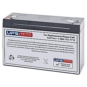 Compatible replacement for Yuasa NPX-50 6V 12Ah F2 Battery by UPS Battery Center