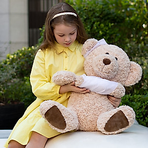 Muiteiur Teddy Bear Stuffed Animal Get Well Soon Teddy Bear 25.6 Inch Big Speedy Recovery Stuffed Animal Teddy Bear Gifts for Kid Adult After Surgery Soft Bandage Plush Bear
