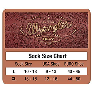 Wrangler Men's Western Boot Socks (Pack of 3),White,Sock Size:X-Large(12-15)/Shoe Size: 12-16