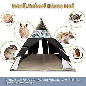 Printed Pattern, Guinea Pig Hideout for Small Animal Hamster Gerbils Chipmunks Squirrels Hedgehogs Guinea Pig Bed