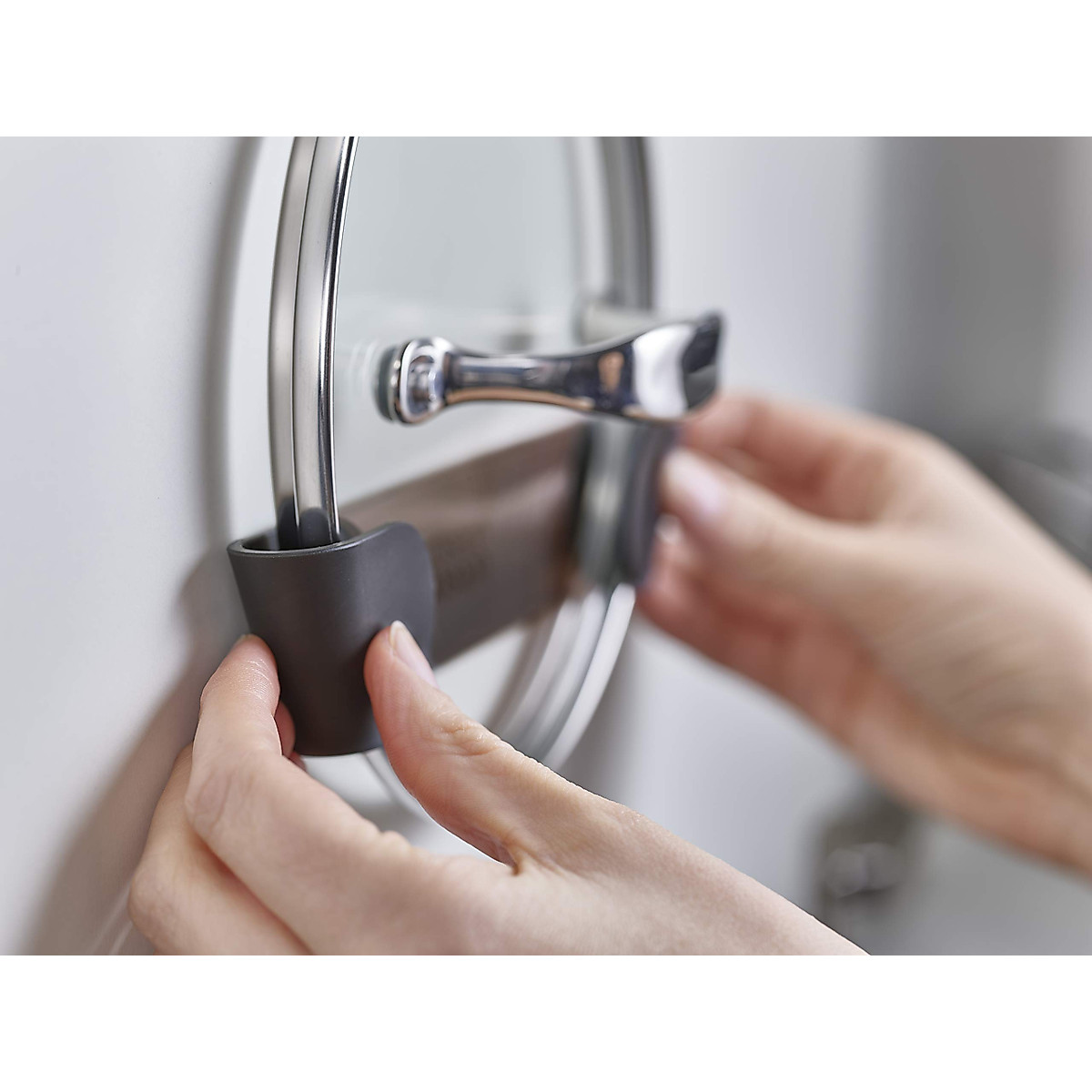 Joseph Joseph - 85149 Joseph Joseph CupboardStore Cabinet Door Pan Lid Organizer, Gray, 4 count (pack of 1)