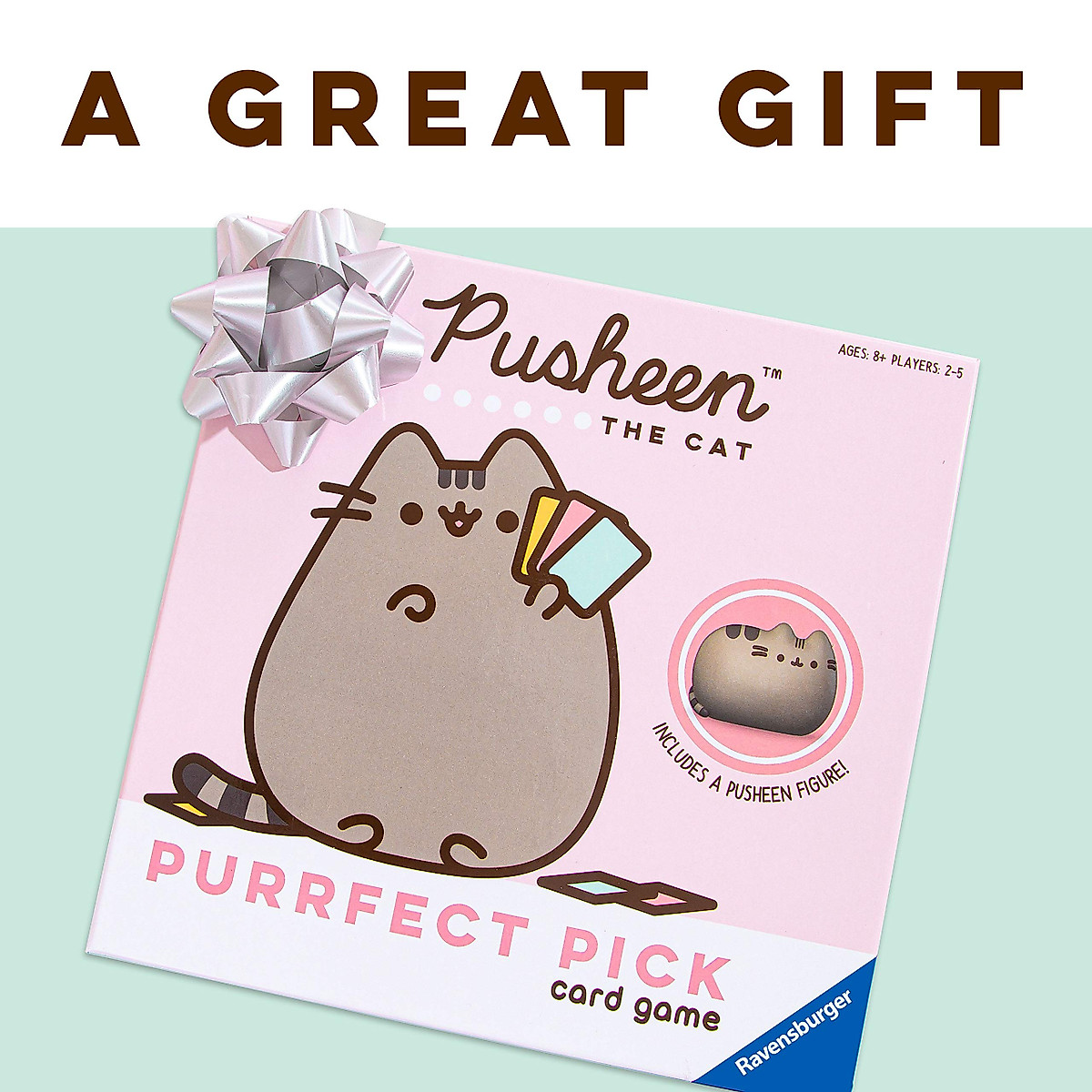 Ravensburger Pusheen Purrfect Pick Game - Fun Family Activity | Ideal for Cat Lovers and Pusheen Fans | Engaging Gameplay | Suitable for Ages 8 and Up | Pink Edition