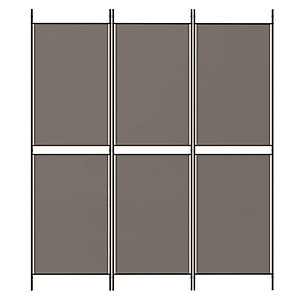 GOLINPEILO 3-Panel Room Divider, Folding Partition Privacy Screens, Freestanding Fabric Room Panel, Portable Folding Room Divider Wall for Office, Room,Restaurant, Anthracite 59.1"x70.9", -4491