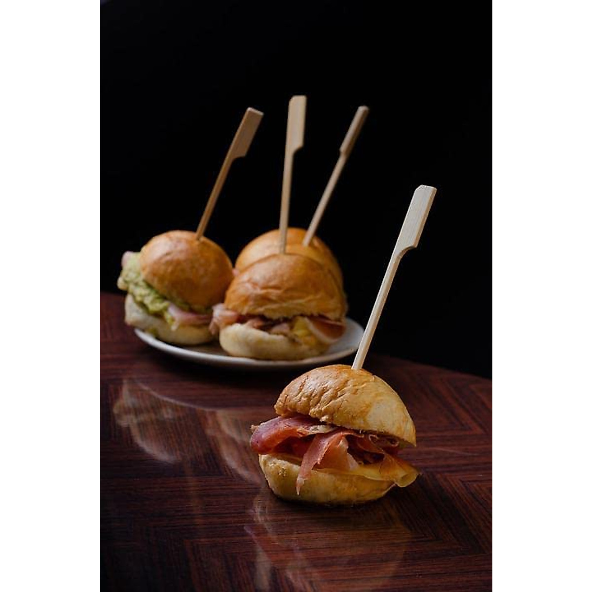 Gmark Bamboo Paddle Skewers 12" 100pc/Bag, Kabob Skewers, BBQ Skewers for Outdoor Grilling GM1075