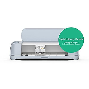 Cricut Maker 3 & Digital Content Library Bundle - Includes 30 images in Design Space App - Smart Cutting Machine, 2X Faster & 10X Cutting Force, Cuts 300+ Materials, Blue
