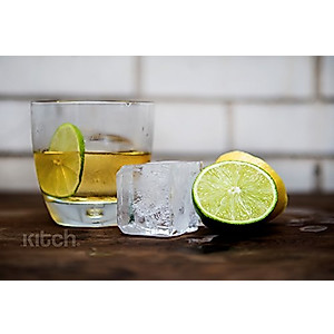 Large Cube Silicone Ice Tray, 2 Pack by Kitch, Giant 2 Inch Ice Cubes Keep Your Drink Cooled for Hours - Cobalt Blue