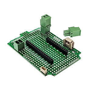 qBoxMini AFC DIY IOT Enclosure Kit (Two SMAs), IOT Enclosure for Feather ESP32 Cellular LoRa WiFi Arduino Board, Waterproof IP65 Enclosure with Glands, prototyping PCB connectors Set and Two SMAs