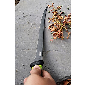 MV K1 Fillet Knife, Sharp 3CR13 Stainless Steel with Nonstick Coating Blade 5" - 9", Professional Knives for Filleting and Boning, Non-Slip Handles, Includes Protective Sheath. (green, 9)