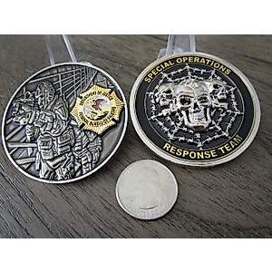 Federal Bureau of Prisons Special Operations Response Team Dept of Justice Challenge Coin